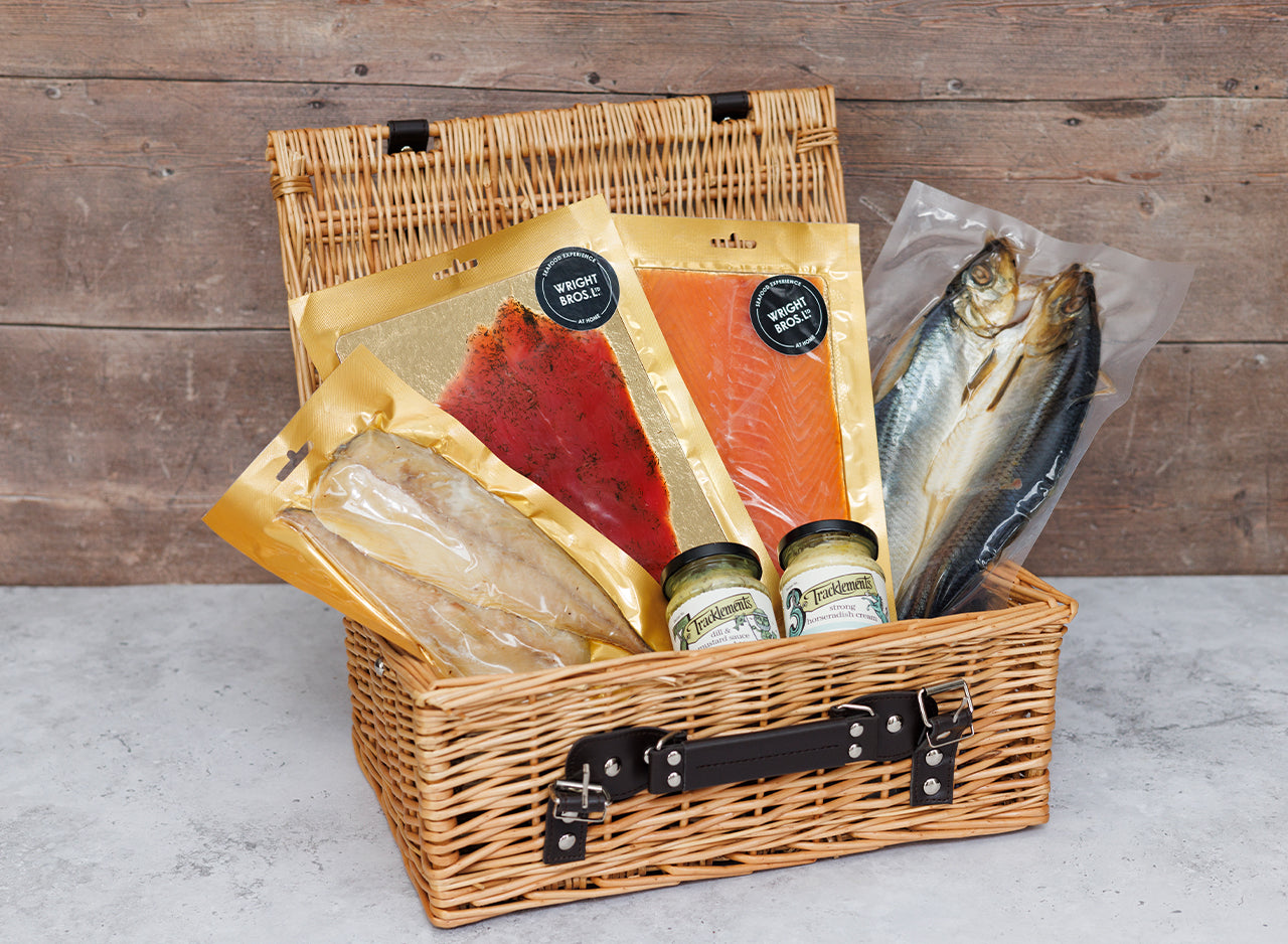 Smoked Fish Hamper without Champagne - Corporate Seafood Hamper ...