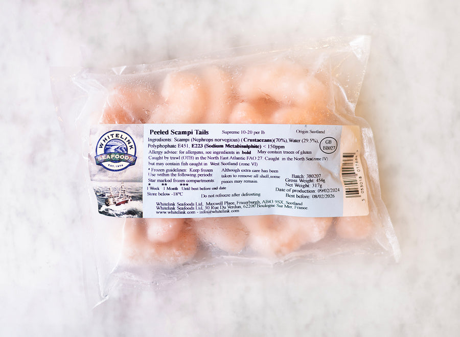 Jumbo Peeled Scampi Tails - Wright Brothers Home Delivery