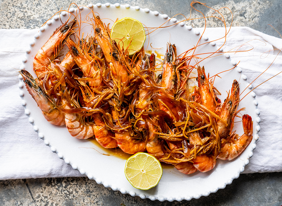 Crevettes - Cooked shell on King Prawns – Wright Brothers Home Delivery