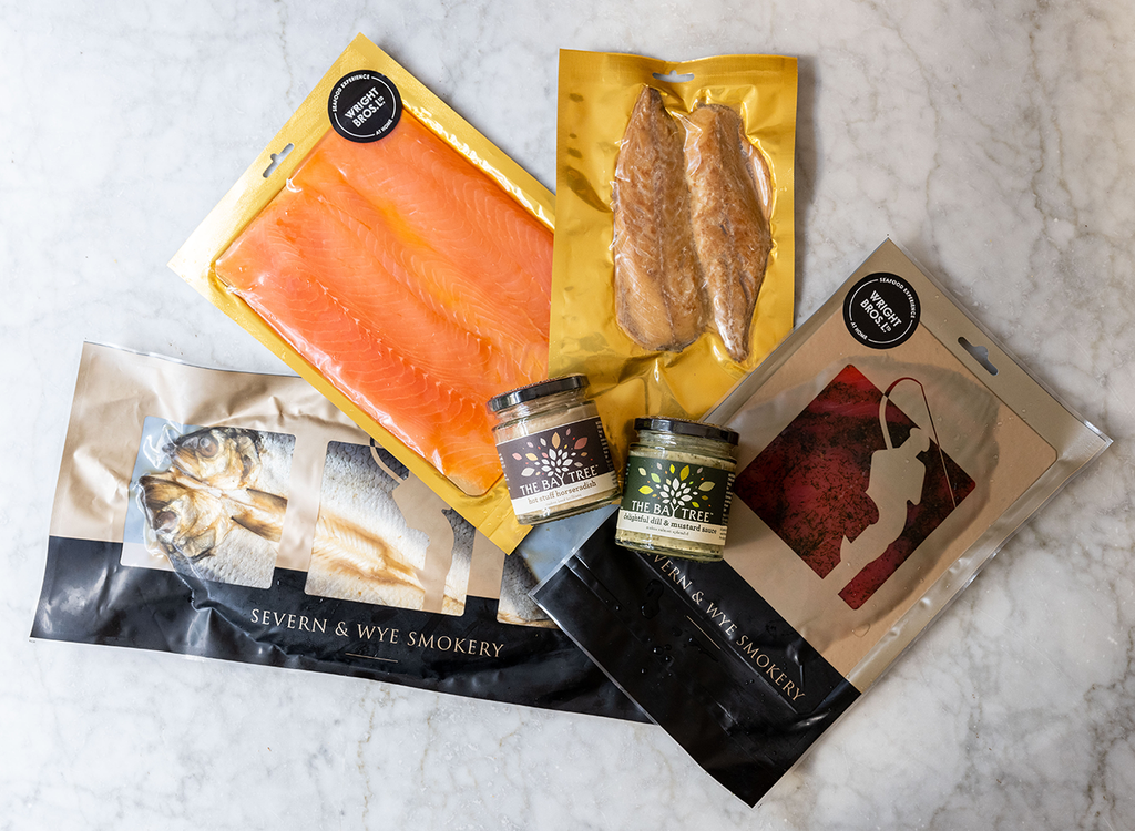 Smoked Fish Hamper without Champagne - Corporate Seafood Hamper ...